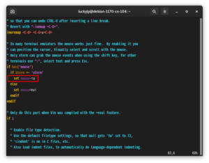 解决 Debian 中 vi(vim) 命令无法选中粘贴、复制的问题 - 兔子教程