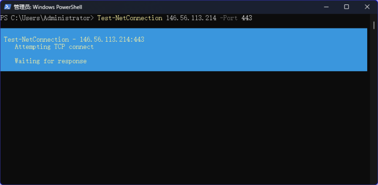 使用 Test-NetConnection 命令测试端口是否已打开 - 兔子教程
